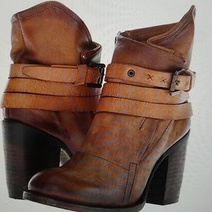 Freebird by Steven Shoes | Black Leather Distressed Wedge Boot With Fringe | Poshmark